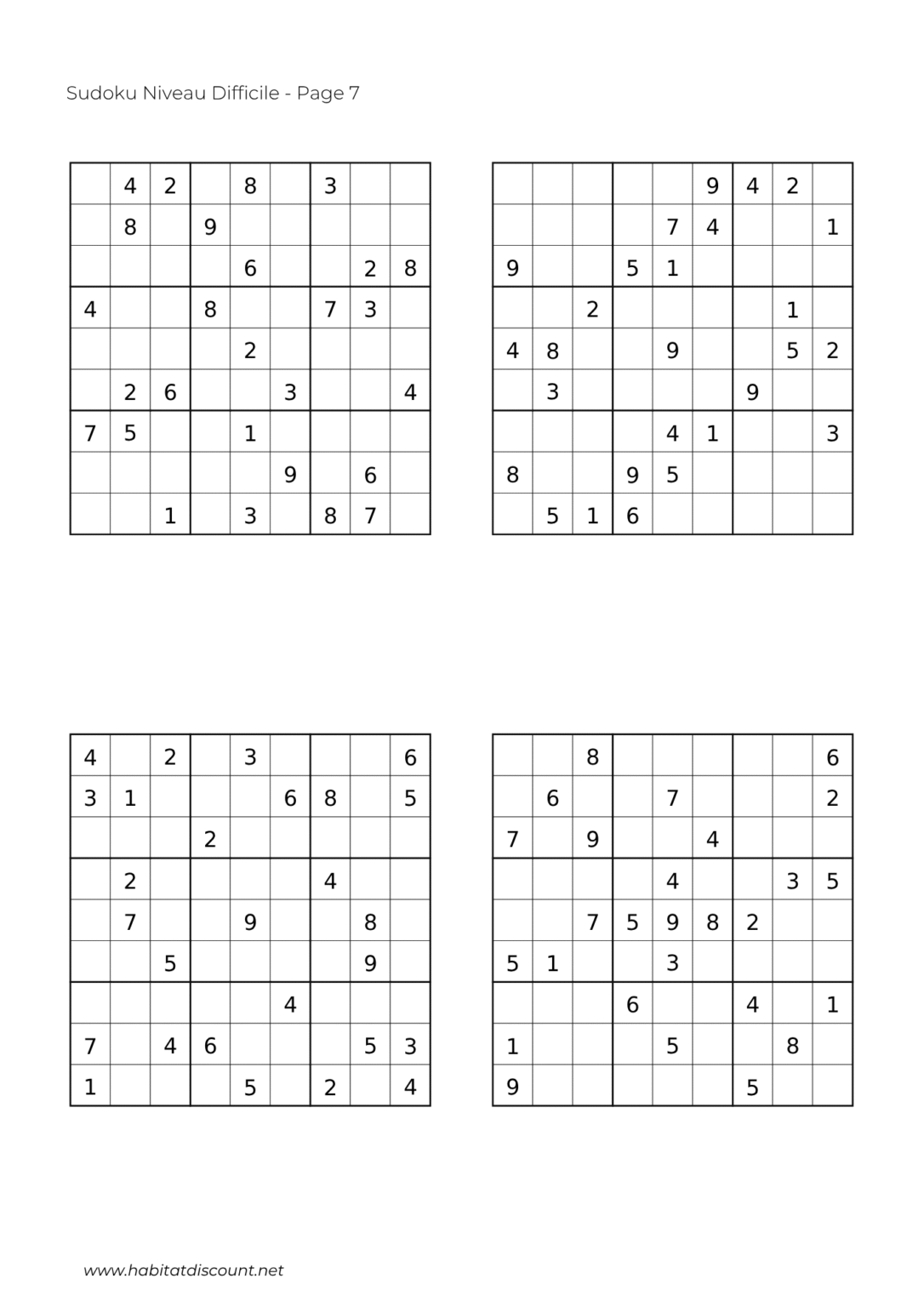 Sudoku GRATUIT à imprimer | Jeu Niveau Difficile, Expert, Facile